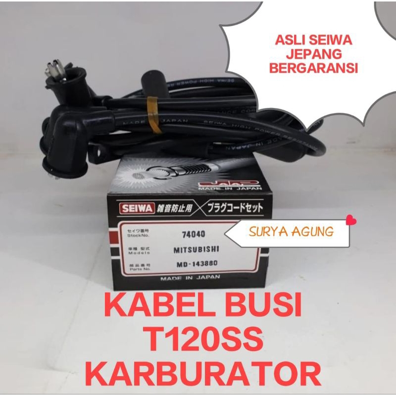 Jual KABEL BUSI MITSUBISHI T120SS KARBURATOR ASLI SEIWA JEPANG ...