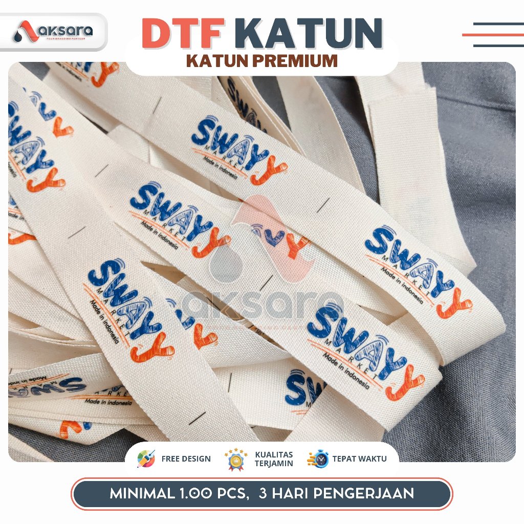 Jual (𝟭𝟬𝟬 𝗣𝗖𝗦) 𝗗𝗧𝗙 𝗟𝗮𝗯𝗲𝗹 𝗞𝗮𝘁𝘂𝗻 𝗣𝗿𝗲𝗺𝗶𝘂𝗺 Label Hijab Label kameja dress ...