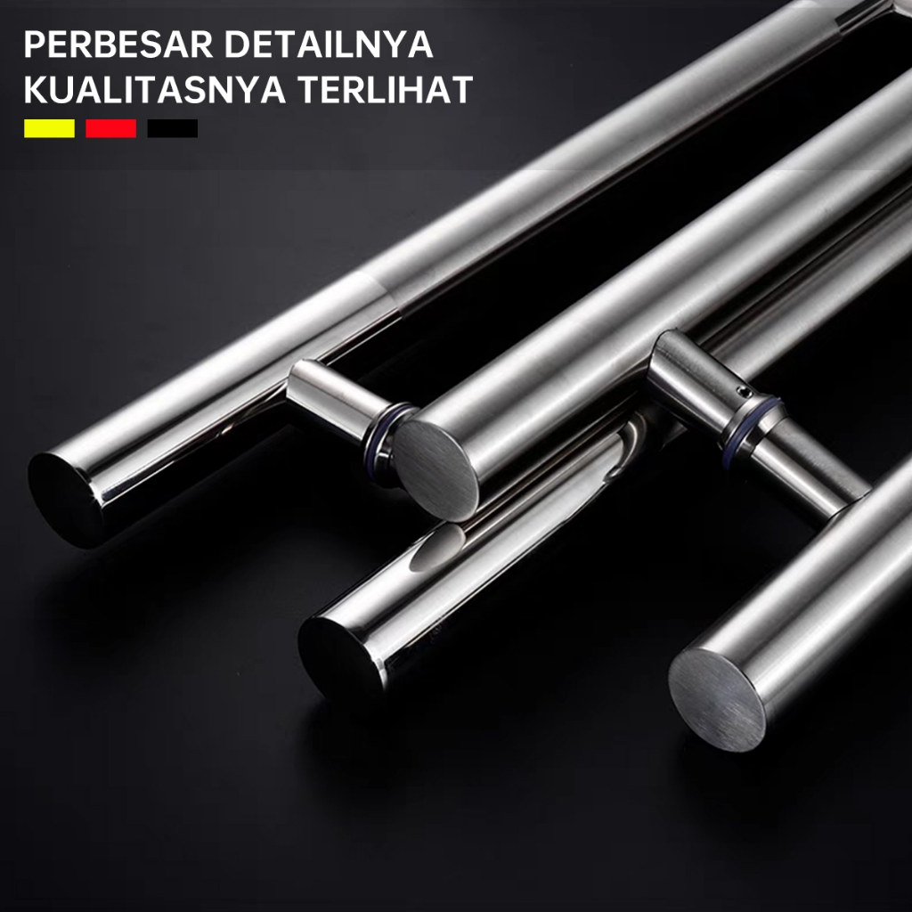 Jual Gagang pintu kaca baja tahan karat 600mm Gagang pintu kaca Gagang ...