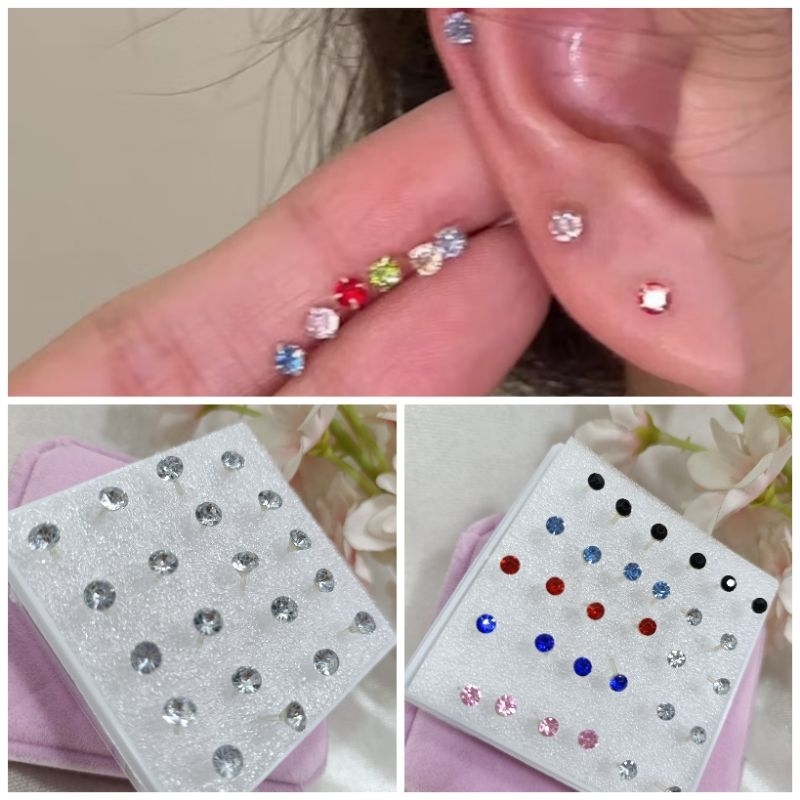 Jual ANTING GIWANG PLASTIK MATA KRISTAL GIWANG TUSUK MUTIARA MATA SATU ...