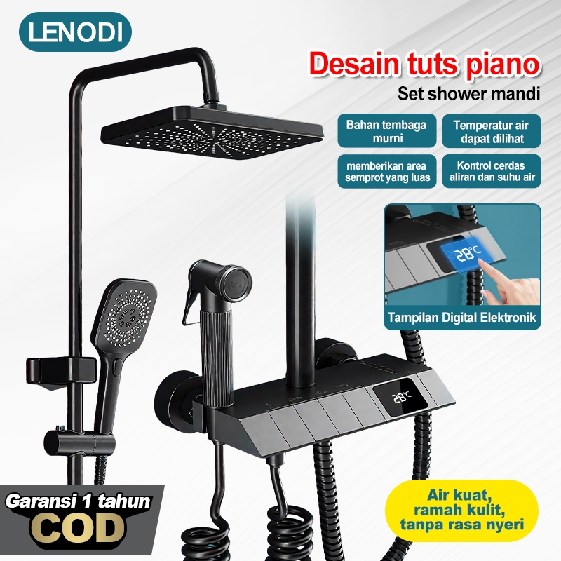 Jual Lenodi Shower Kamar Mandi Panas Dingin / LED-Shower-Shower set/4 ...