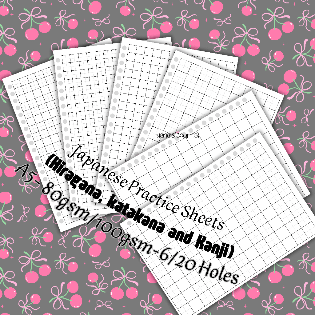 Jual Loose Leaf A5 Isi Binder Latihan Menulis Japanese Kanji Hiragana ...