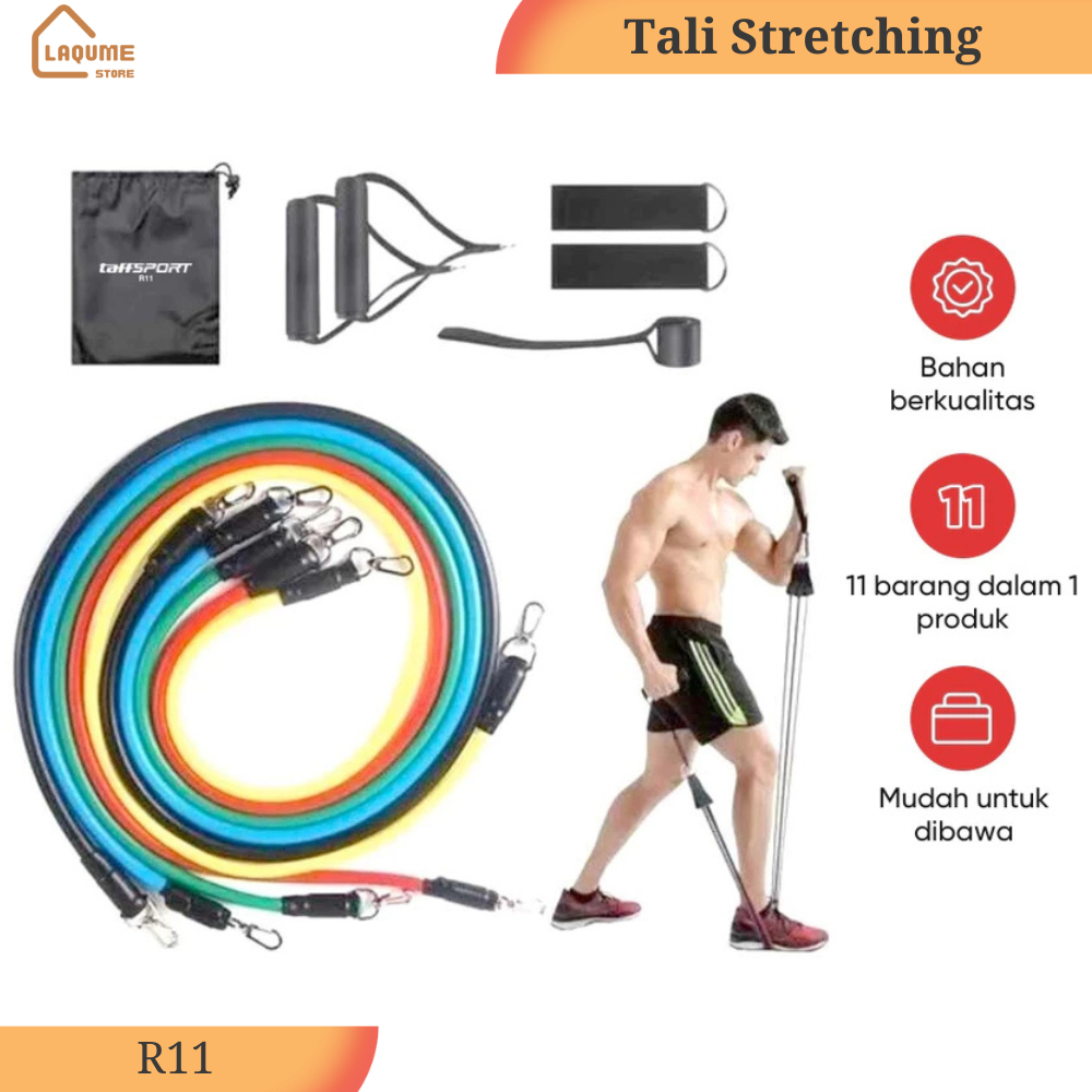 Jual Tali Stretching Pilates Tube Yoga You Can Do It 11 Set - Peralatan ...
