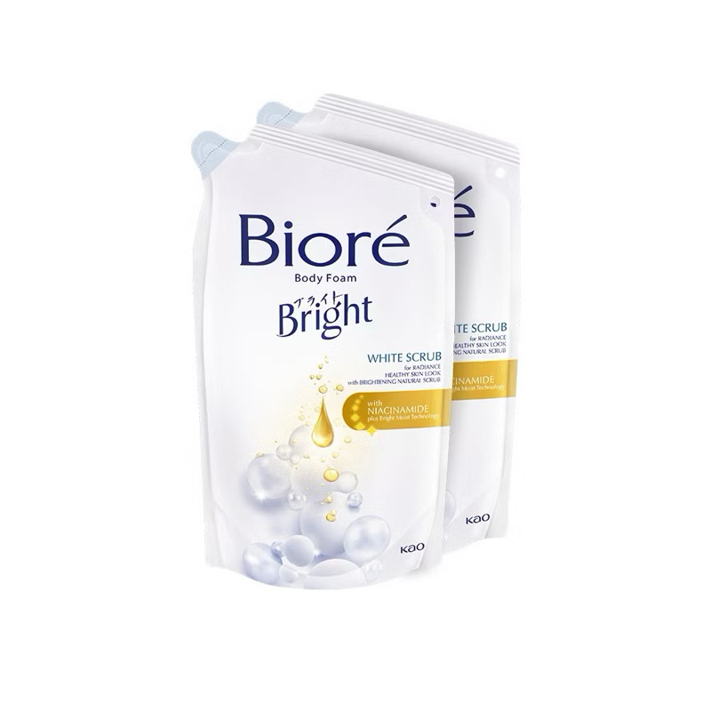 Jual biore bright body foam white scrub body wash 380 ml 2 pack ...
