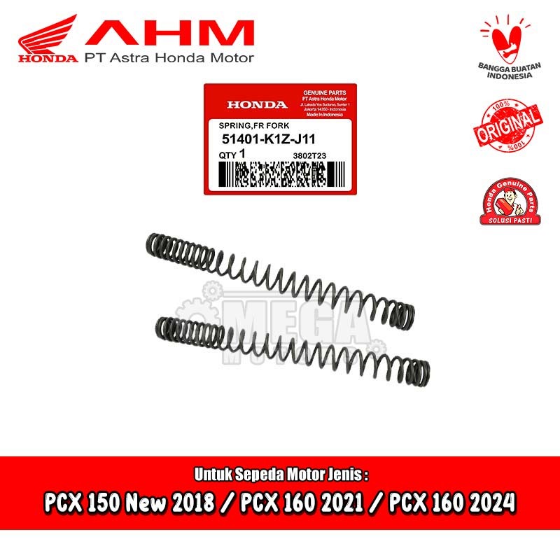 Jual Per Spring Shock Depan Honda PCX 160 2021 2024 Original AHM 51401 ...