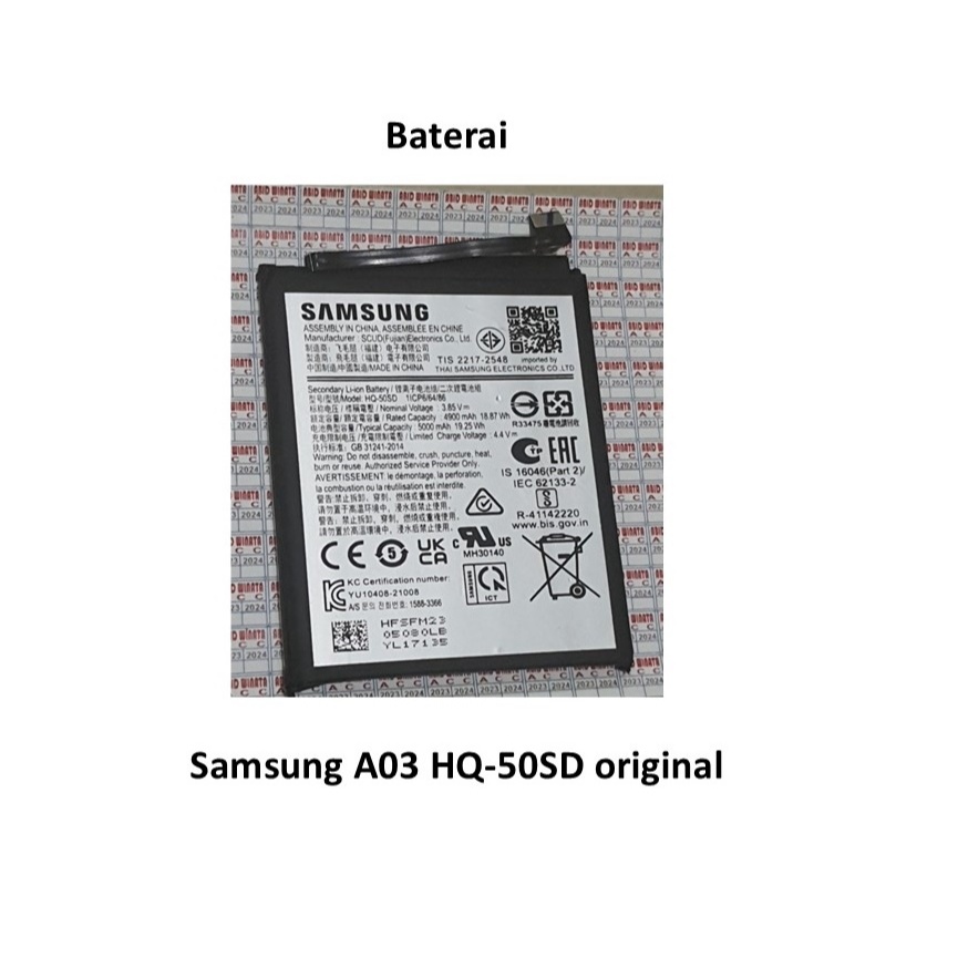 Jual Baterai Samsung A03 HQ-50SD original | Shopee Indonesia