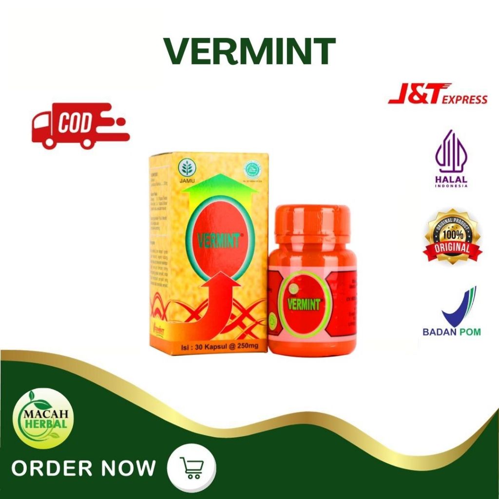 Jual VERMINT ORIGINAL- VERMIN KAPSUL CACING ISI 30 KAPSUL - OBAT ...