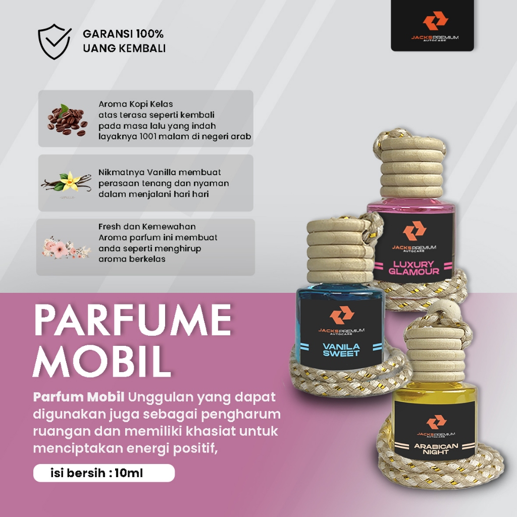Jual JACKS Parfum Mobil Premium 10ml – Aroma Arabica Night, Vanilla ...