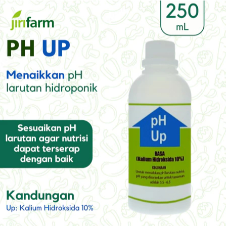 Jual Jirifarm (09036) pH Up 250 mL (Botol) Untuk Hidroponik (Kalium Hidroksida) | Shopee Indonesia