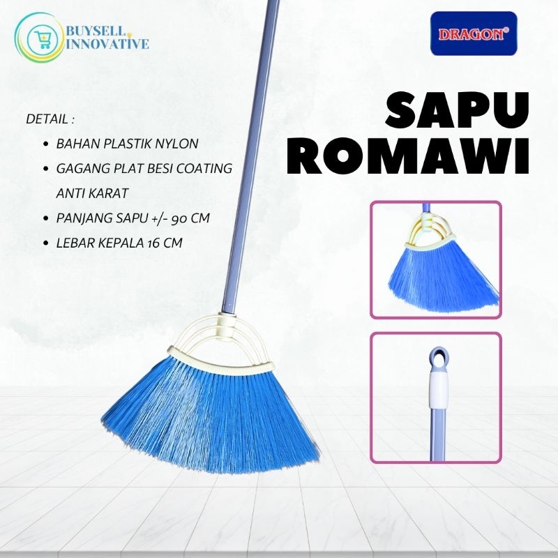 Jual Sapu Lantai Romawi Gagang Besi Buli Plastik Nylon | Merek Dragon ...
