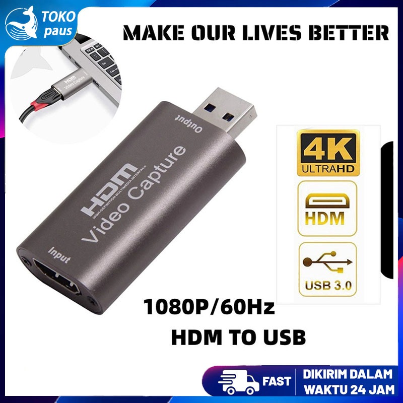 Jual Actual Video Capture HDMI USB Card /Support Untuk PS4 Game Camera ...