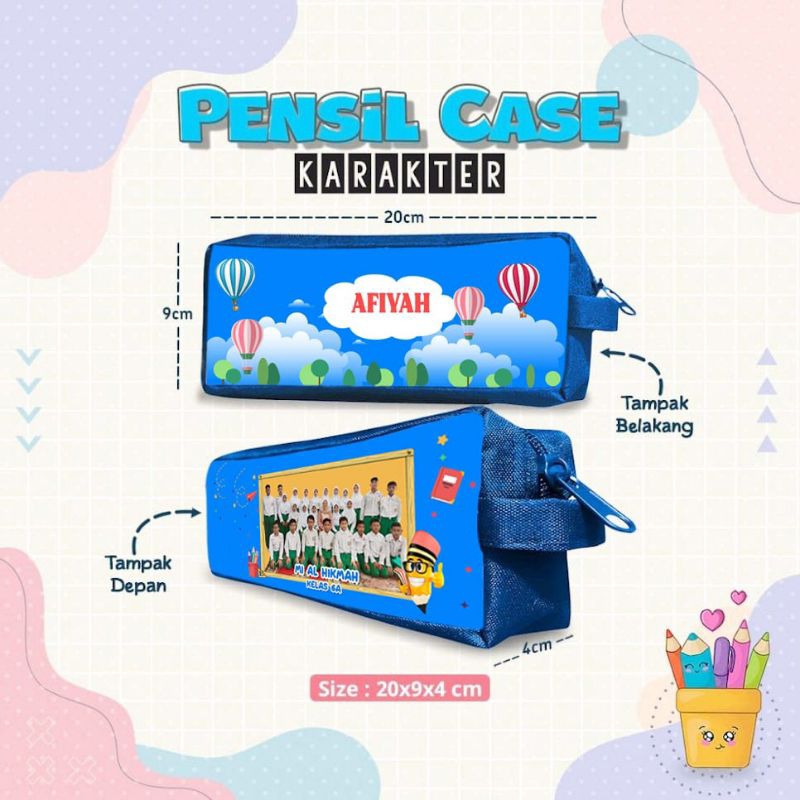 Jual TEMPAT PENSIL ANAK MURAH LUCU KEREN CANTIK BISA CUSTOME GAMBAR ...