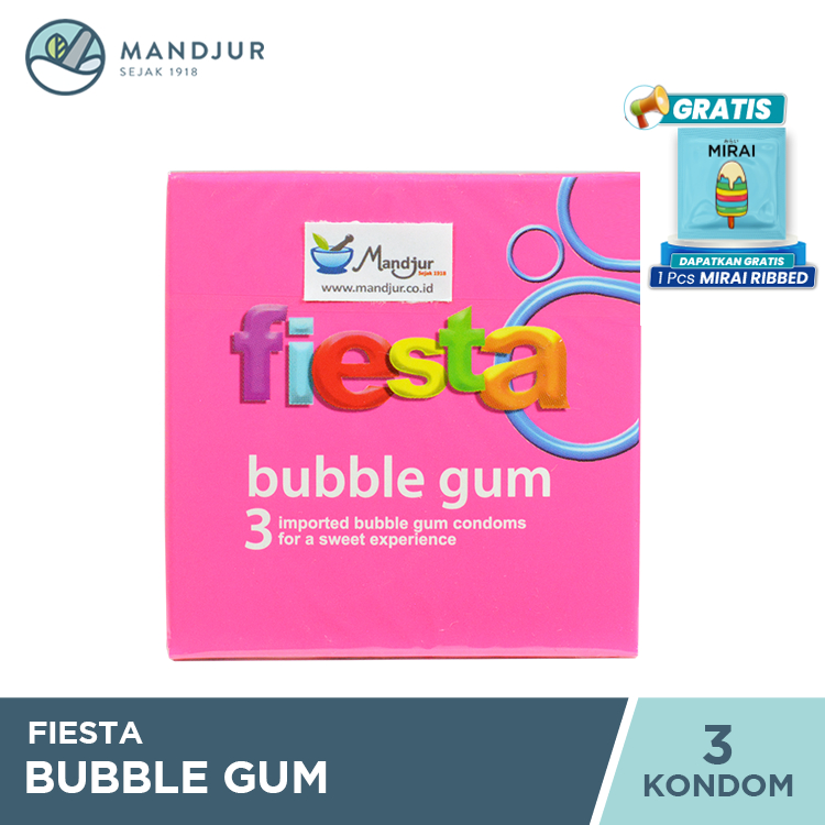 Jual Kondom Fiesta Bubble Gum Isi 3 Pcs - Aroma Permen Karet | Shopee ...