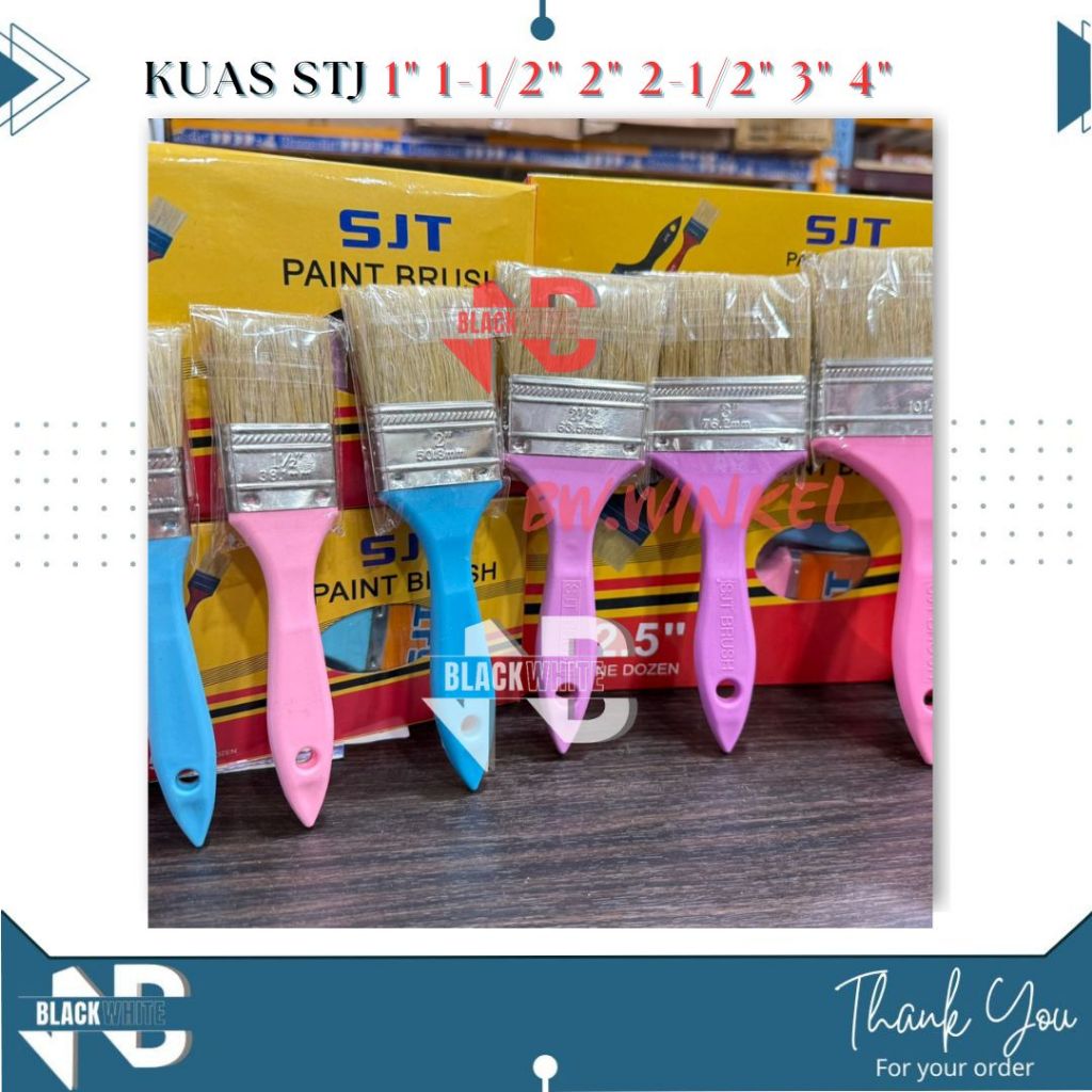 Jual SJT Kuas Koas Cat Dinding Premium 1" 1-1/2" 2" 2-1/2" 3" 4" Kuas ...