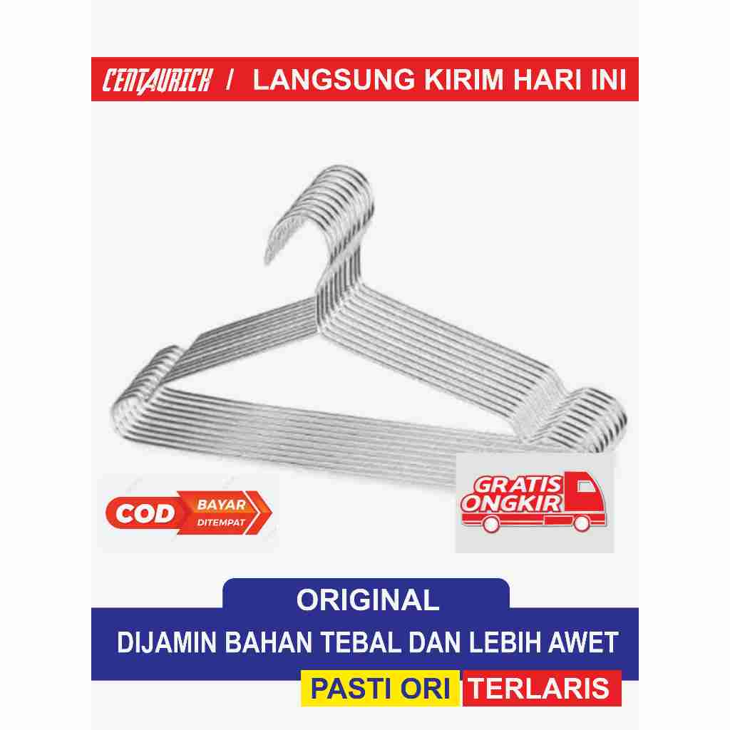 Jual Hanger Besi Super Tebal Anti Karat Dan Bengkok! | Shopee Indonesia
