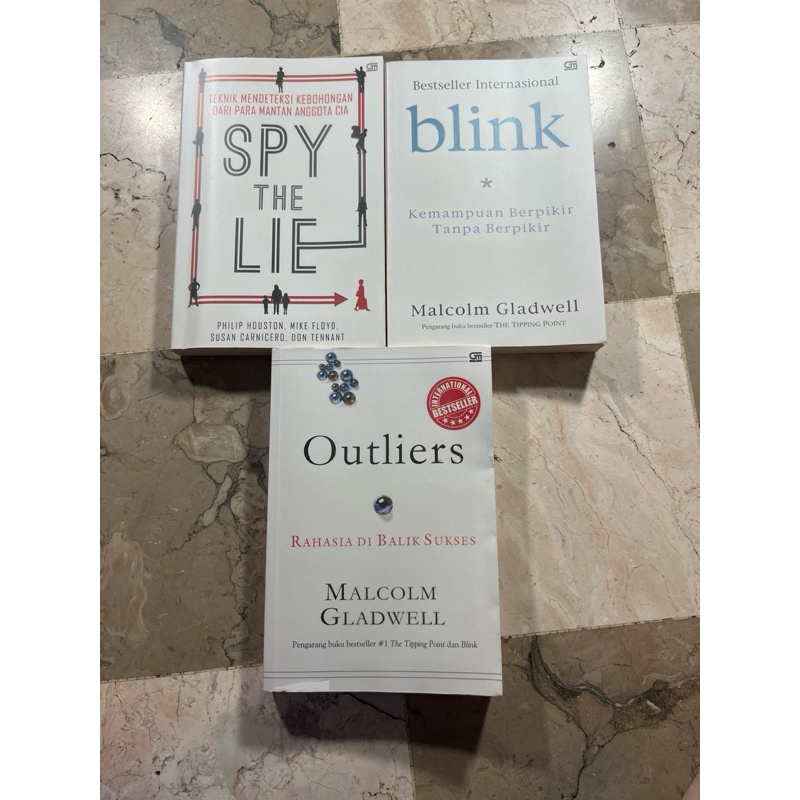 Jual Buku Spy The Lie, Blink, Outliers, Malcolm Gladwell, Philip ...