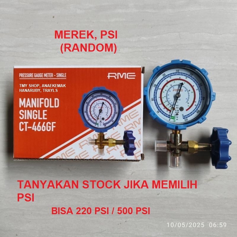 Jual Manifold AC Single R32 R410a R22 MANIFOLD SINGLE 220 / 500 psi R22 KUALITAS TINGGI alat ...