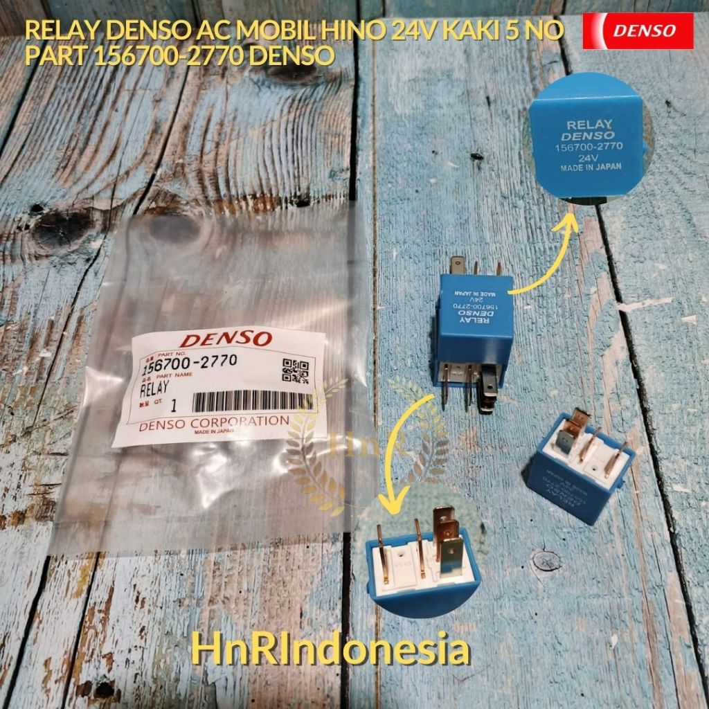 Jual RELAY DENSO 24VOLT AC Mobil Toyota Hino 24 Volt Kaki 5 DENSO PART ...
