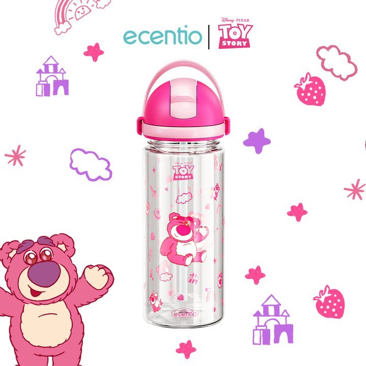 Jual 【Toy Story】ecentio x Disney Lotso Botol Minum Anak Perempuan bpa ...