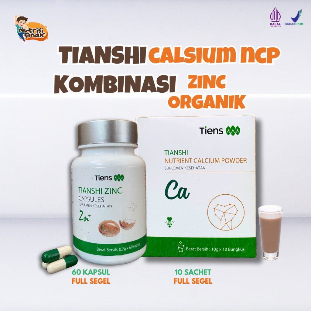 Jual [Paket Hemat] Tianshi Zinc Capsules dan Tianshi Calsium NCP ...