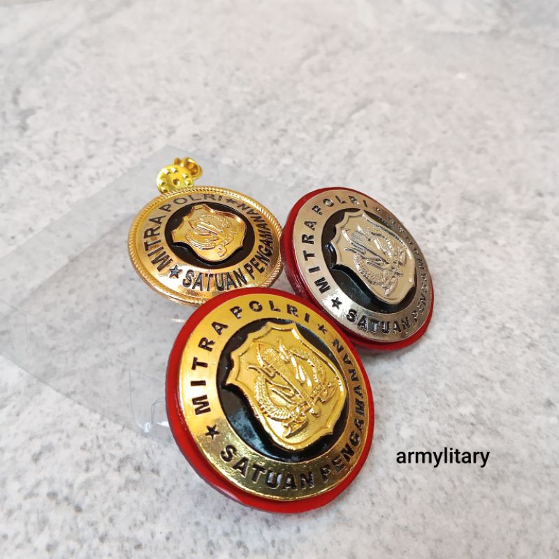 Jual PIN MITRA POLRI SATPAM SECURITY LOGAM AKRILIC | Shopee Indonesia