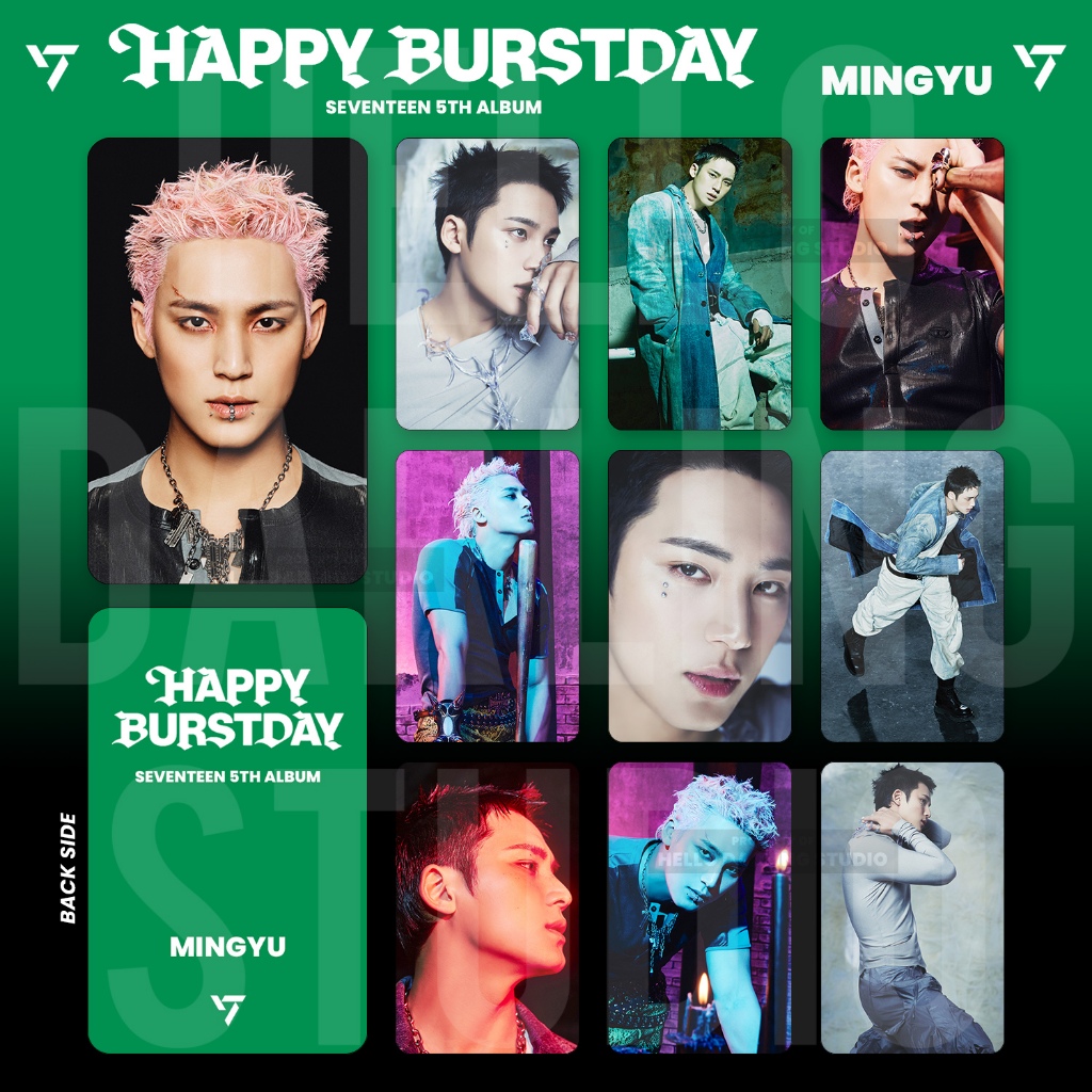 Jual 10 SVT Happy Burstday MINGYU Photocard set. Unofficial. Fan Made. | Shopee Indonesia