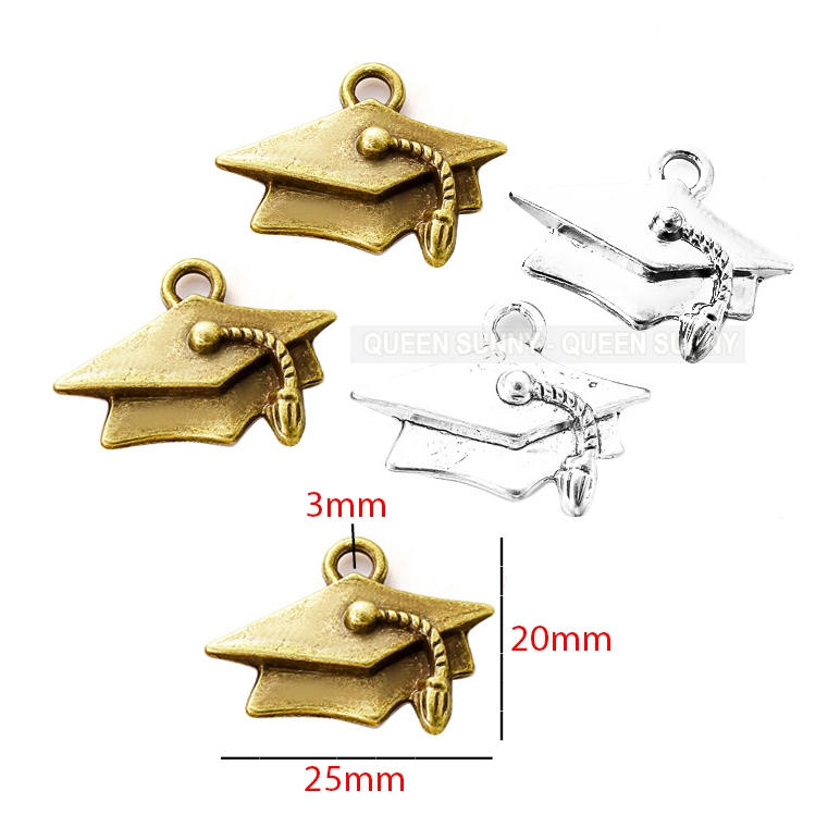 Jual 1pc Bandul Charm Topi Wisuda Kelulusan Toga Ijasah Graduation Cap ...