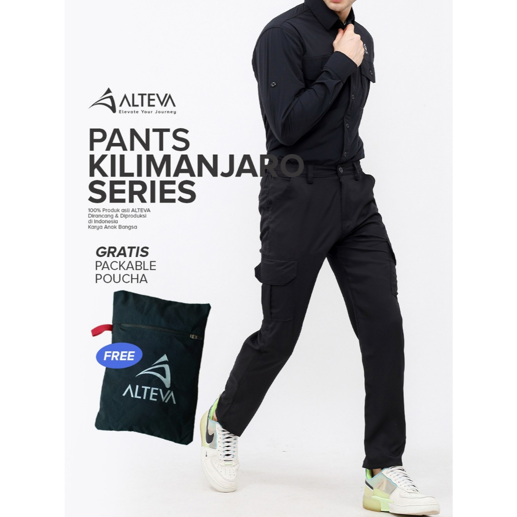 Jual Celana Panjang Gunung Outdoor Stretch Quickdry Hiking Travelling Running ALTEVA ...