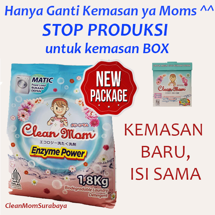 Jual Clean Mom 3 kg GANTI KEMASAN ke Clean Mom 1,8 kg | Shopee Indonesia