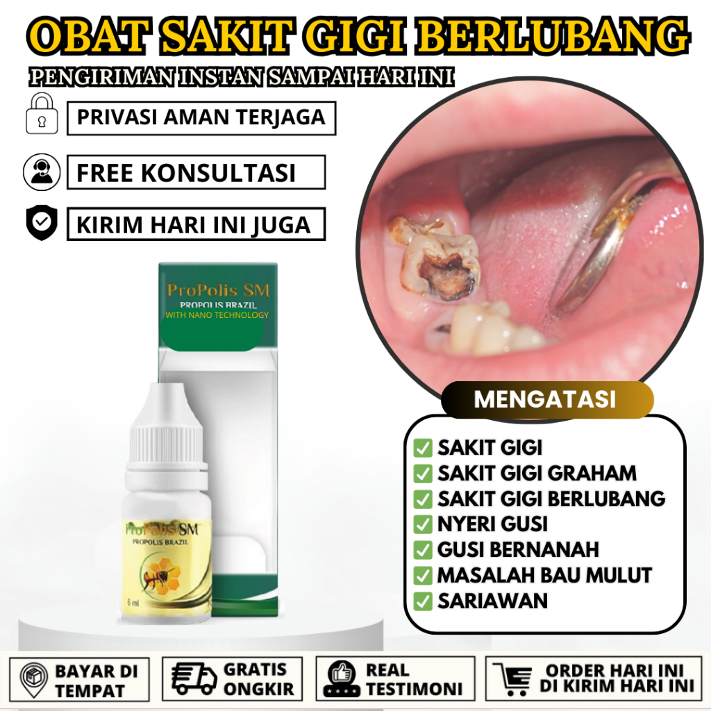 Jual Obat Sakit Gigi Berlubang Gusi Bengkak Gigi Sakit Sariawan,Gusi ...