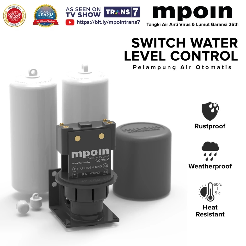 Jual Mpoin Switch Water Level Control Pelampung Otomatis Tandon Toren ...