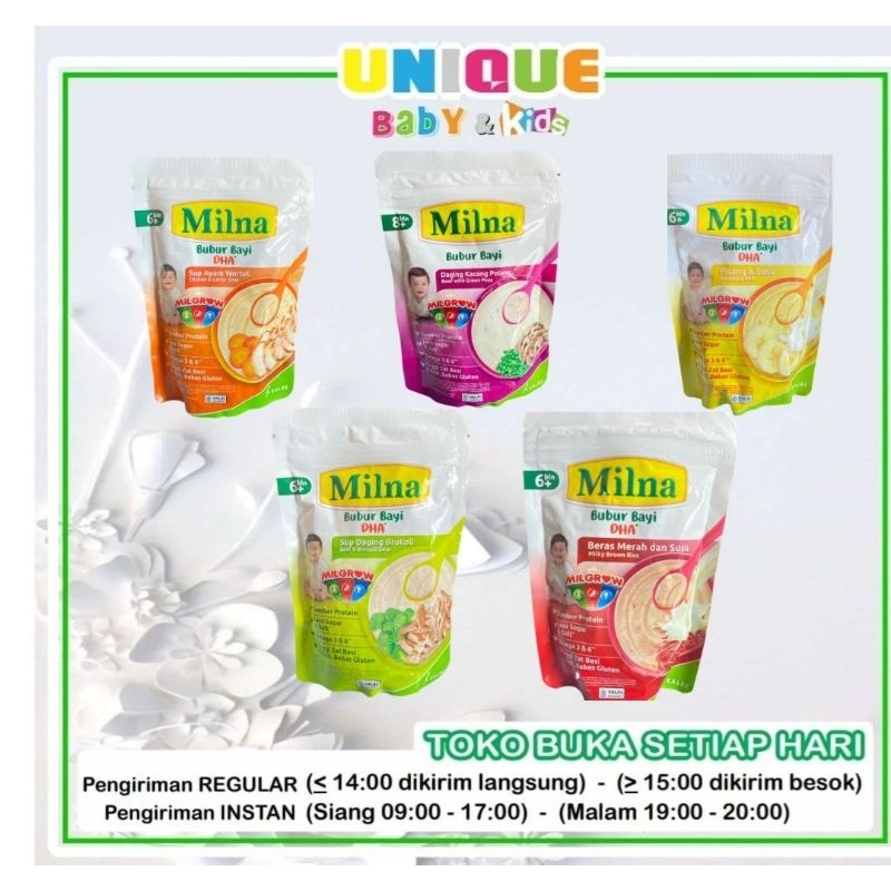 Jual Milna Bubur Bayi 6+ dan 8+ 100gr All Variant | Shopee Indonesia