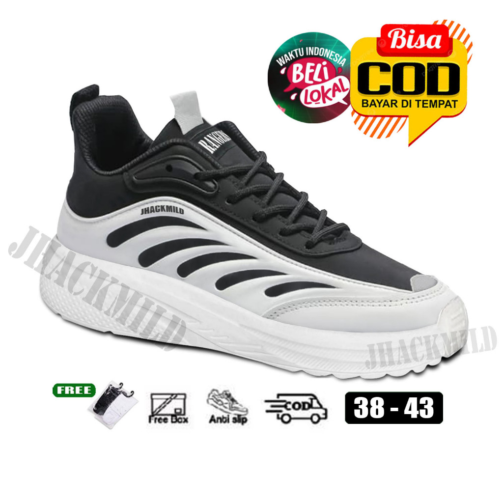 Jual Sepatu Olahraga (Free Kaos Kaki) Sneakers Running Karet Kasual ...