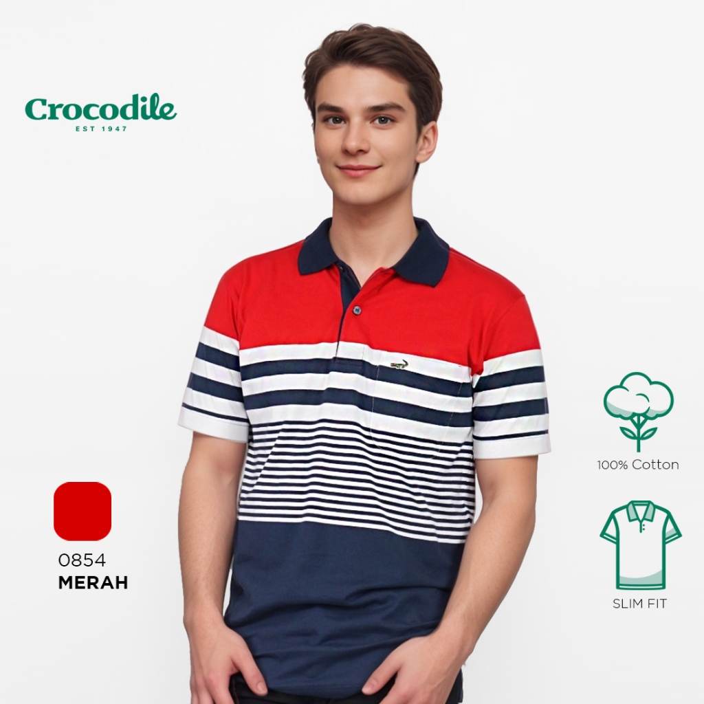 Jual Crocodile GOFE - Kaos Kerah Pria Men Polo Original Slim fit ...