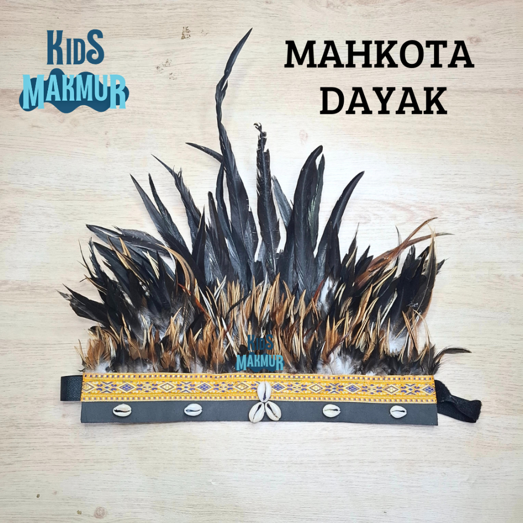 Jual Aksesoris kepala bulu dayak topi bulu adat dayak topi papua topi ...