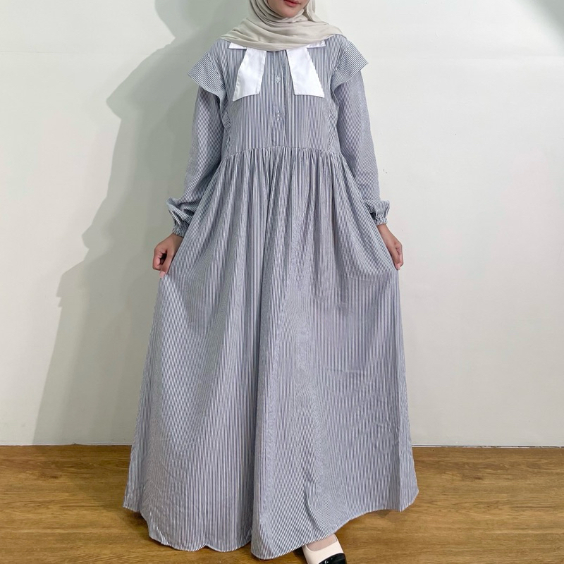 Jual STRIPE DRESS / S M L XL 2XL 3XL 4XL 5XL 6XL 7XL 8XL 9XL 10XL / GAMIS KATUN / GAMIS JUMBO ...