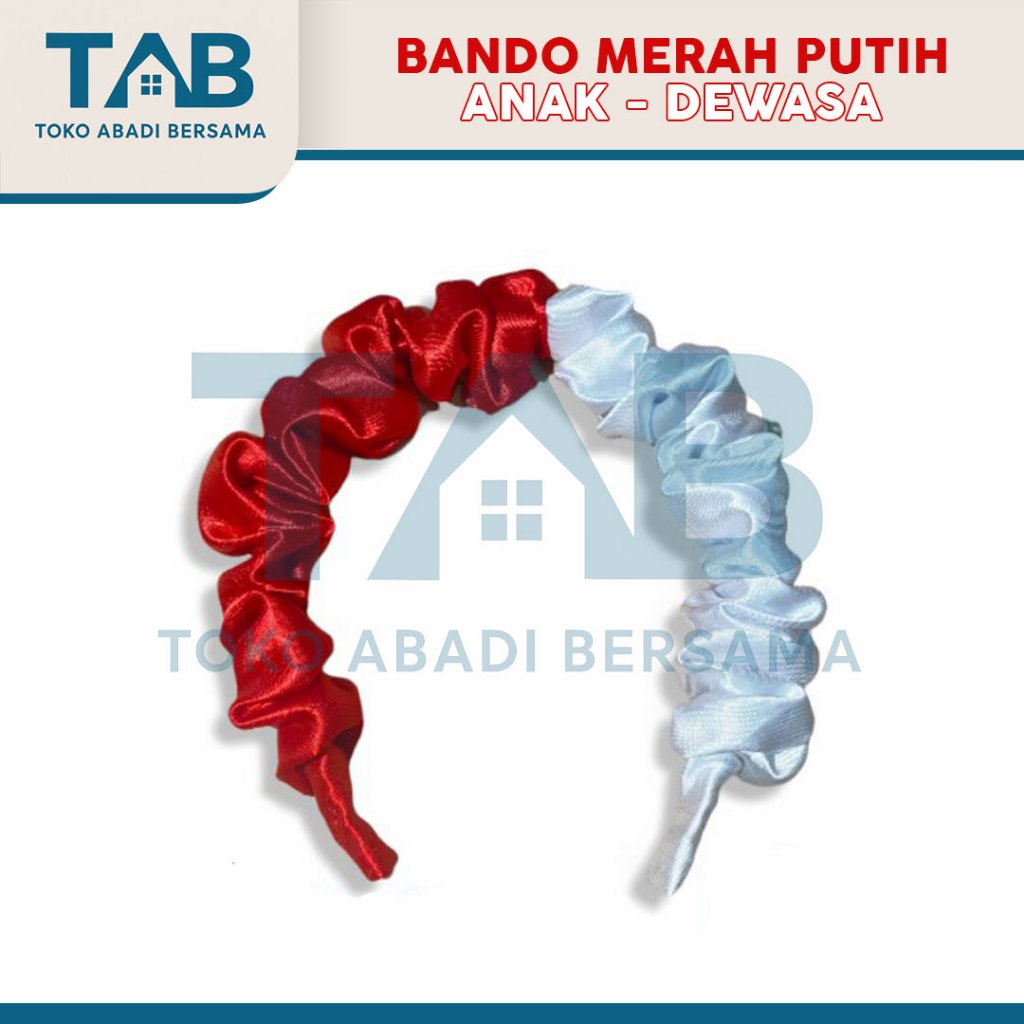 Jual Bando Merah Putih Indonesia / Bando Perempuan kerut merah putih ...
