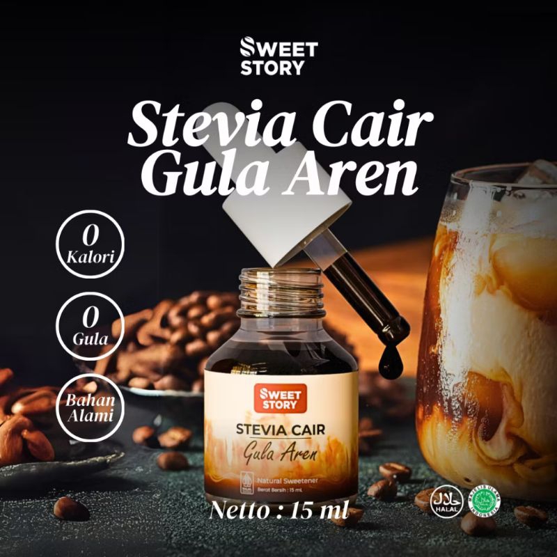 Jual Gula Cair Stevia Aren Sweet Story 15ml | Shopee Indonesia