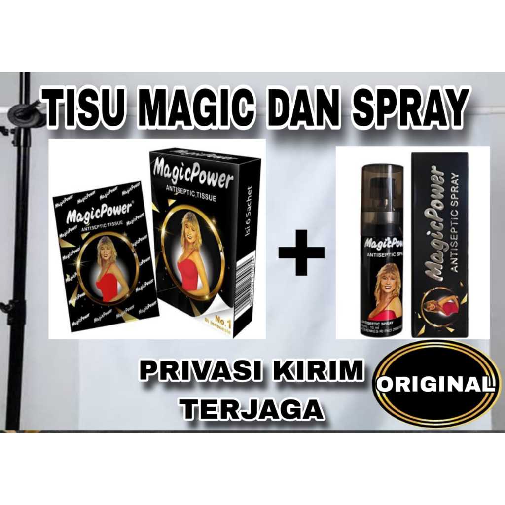Jual PAKET LENGKAP 1 KOTAK TISU MAGIC DAN 1 BOTOL SPRAY ORIGINAL ...