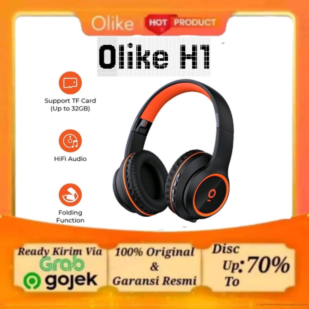 Jual Olike Headphone H1 Gaming Bluetooth 5.3 MIC High Quality Folding ...