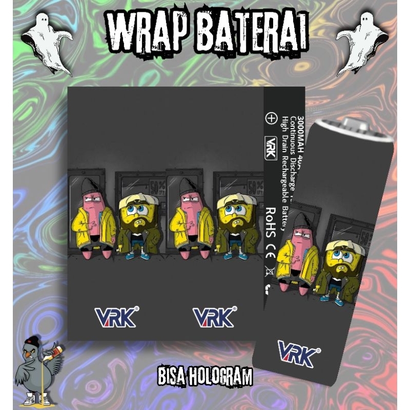 Jual Holdingskyy - Skin Stiker Wrap Baterai 18650 Motif Spg Full Desain ...
