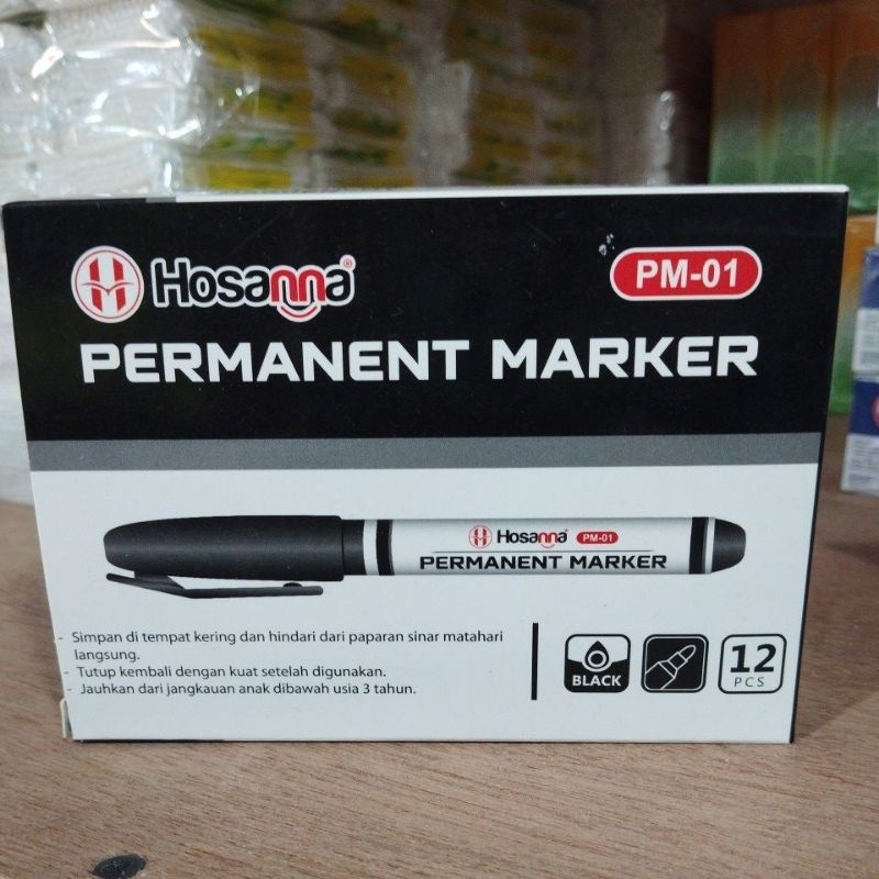 Jual spidol permanent per box 12 pcs | Shopee Indonesia