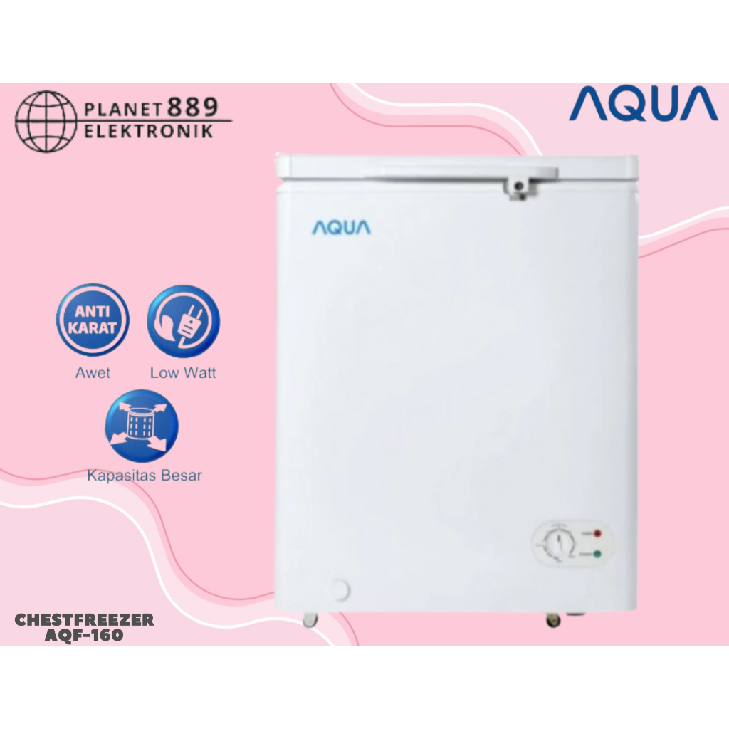 Jual Aqua Sanyo AQF-160(W) Chest Freezer 1 Pintu 150L Cooler Box Lemari ...