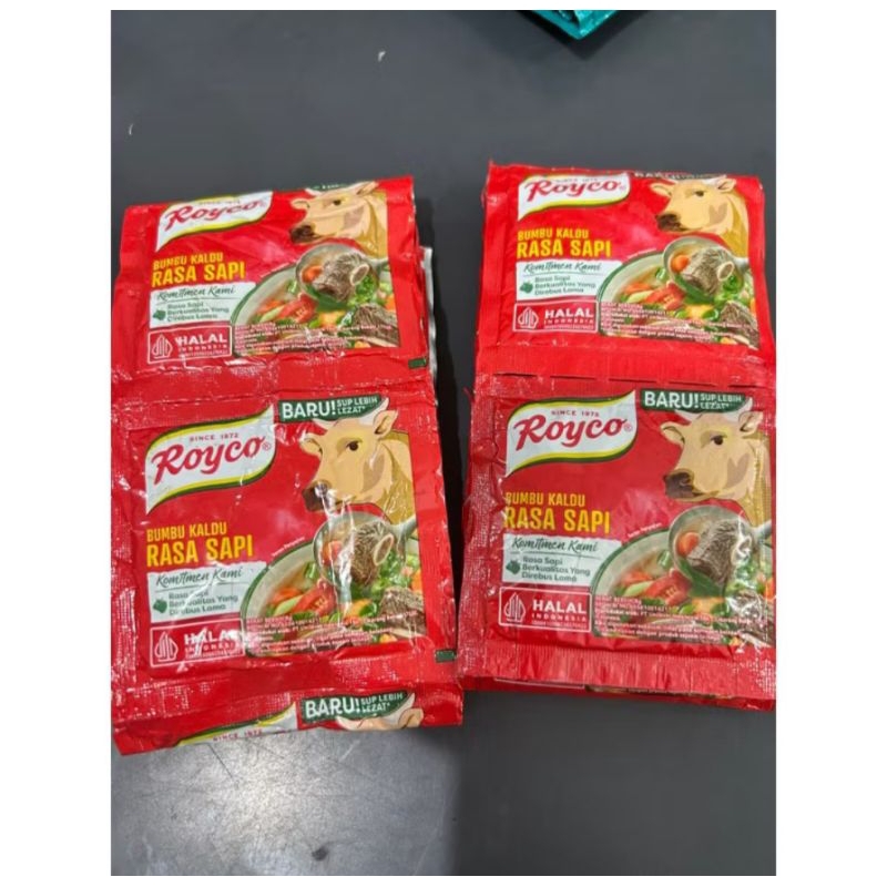 Jual Royco bumbu kaldu penyedap rasa sapi 1 renceng isi 12pcs | Shopee ...