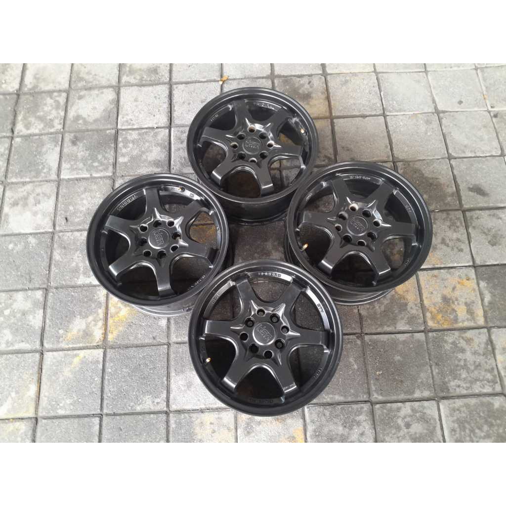 Jual velg seken hsr sty r15 pcd 4x100/114 black brio agya avanza xenia dll masuk | Shopee Indonesia