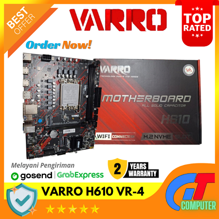 Jual MOTHERBOARD H610 LGA 1700 VARRO SUPPORT 12TH SKYLAKE SUPPORT NVME ...
