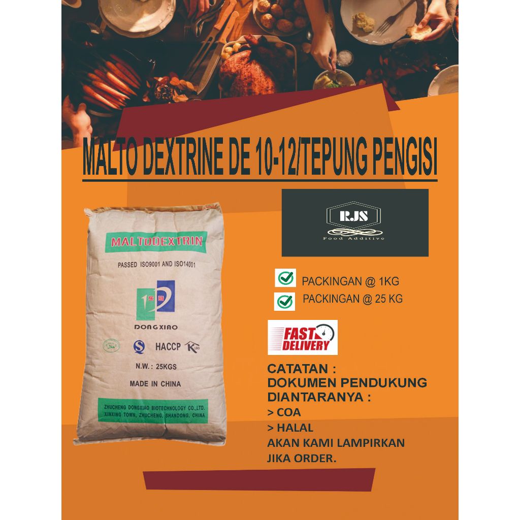 Jual MALTODEXTRINE DE 10-12/FILLER/ADDITIVE/TEPUNG PENGISI/TEPUNG PENGENTAL PACKINGN @ 1 KG DAN ...