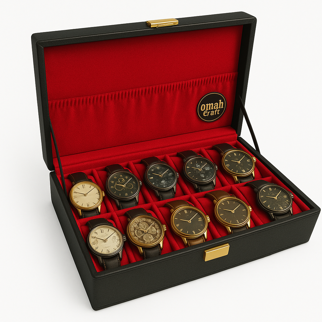 Jual SIZE JUMBO - Kotak Tempat Jam Tangan isi 10 Jumbo + Kunci | Box ...