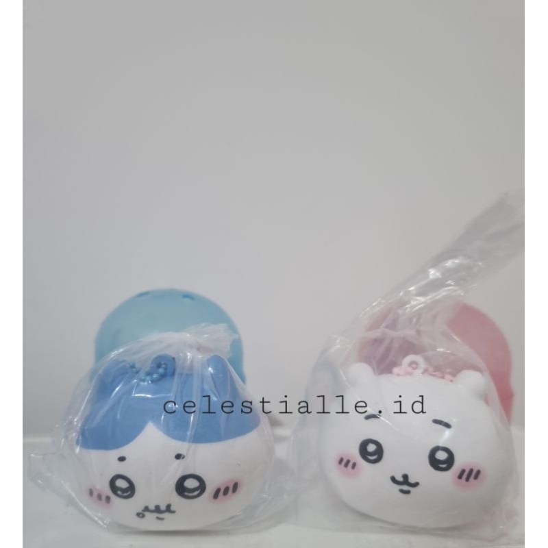 Jual chiikawa hachiware squishy mascot head charm gacha pon gashapon ...