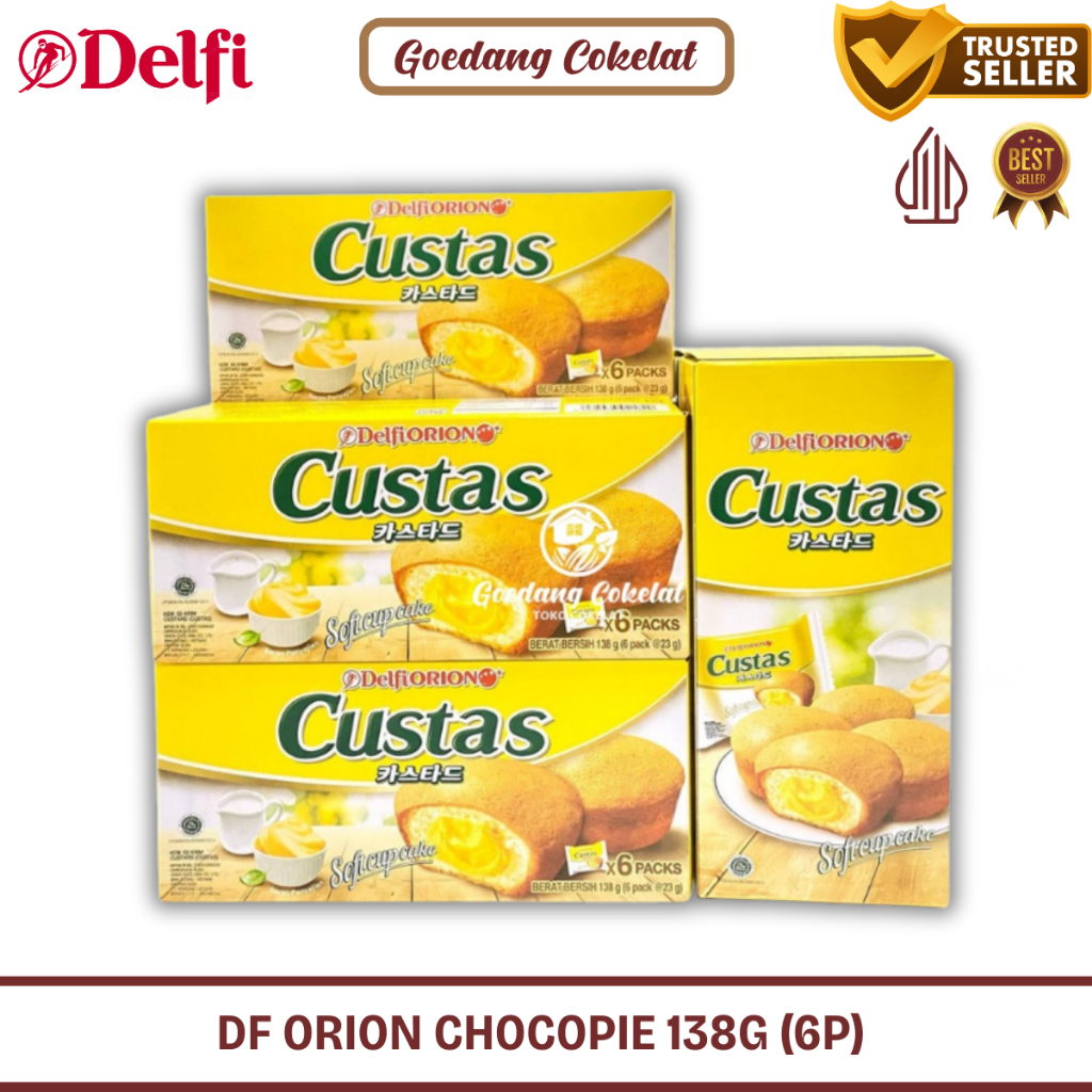 Jual Delfi Orion Custas Soft Cup Cake 138gr ( 6 pcs x 23 gr ) | Shopee ...